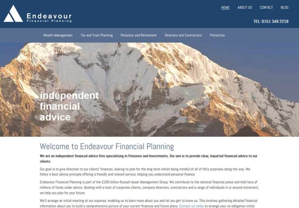 Endeavour Financial Planning | Case Study | Engage Web