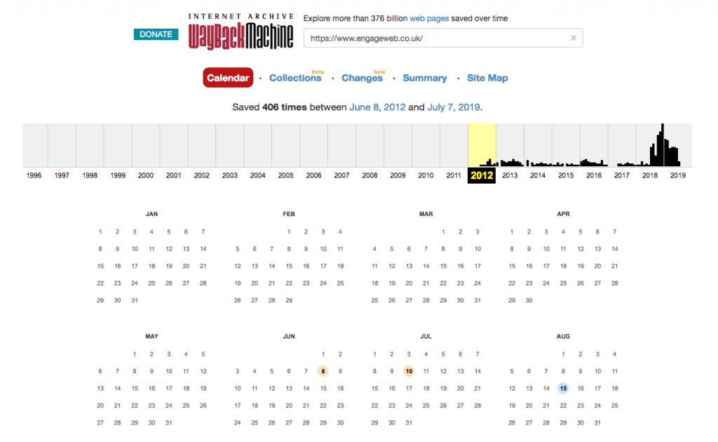 How can I see what my website looked like five years ago? | Engage Web