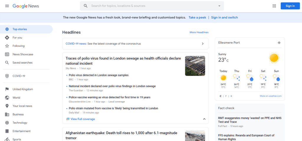 Google News revamped with new features | Engage Web